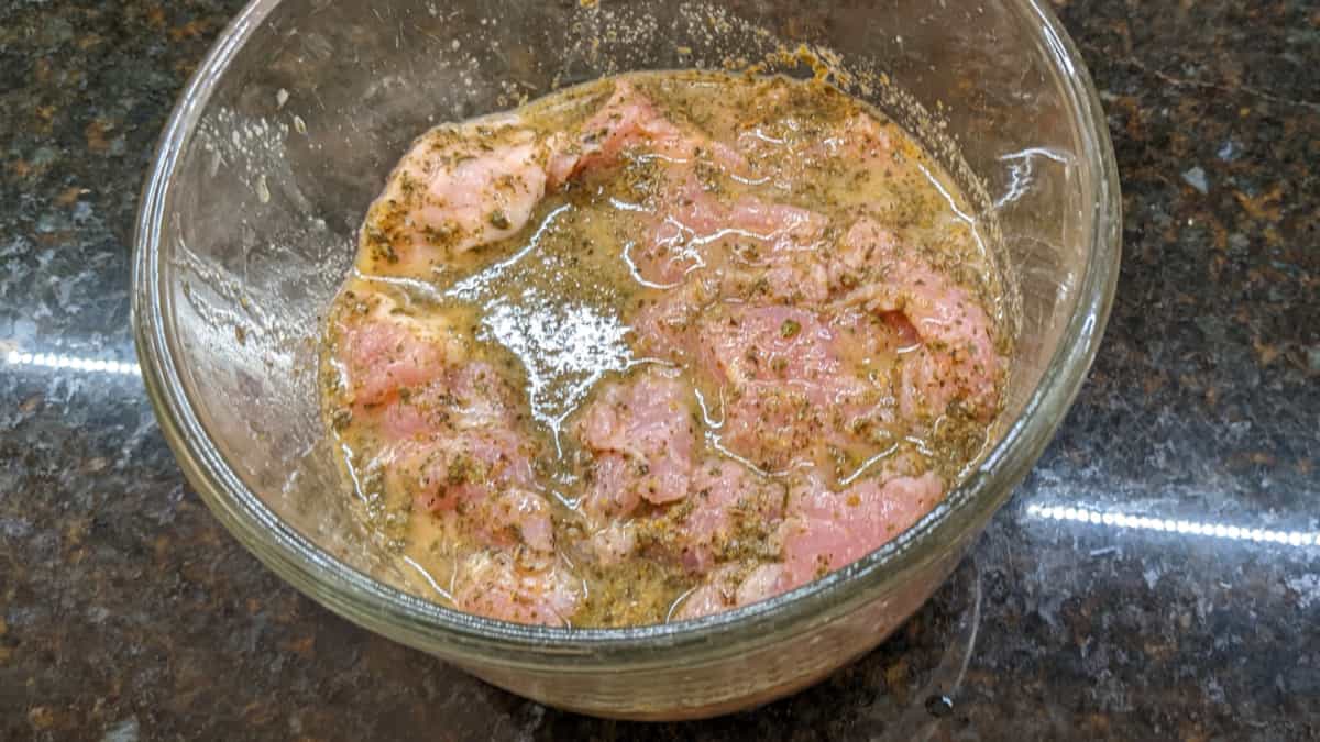 Classic pan fried Cuban pork chops with Marinade and Sauce
