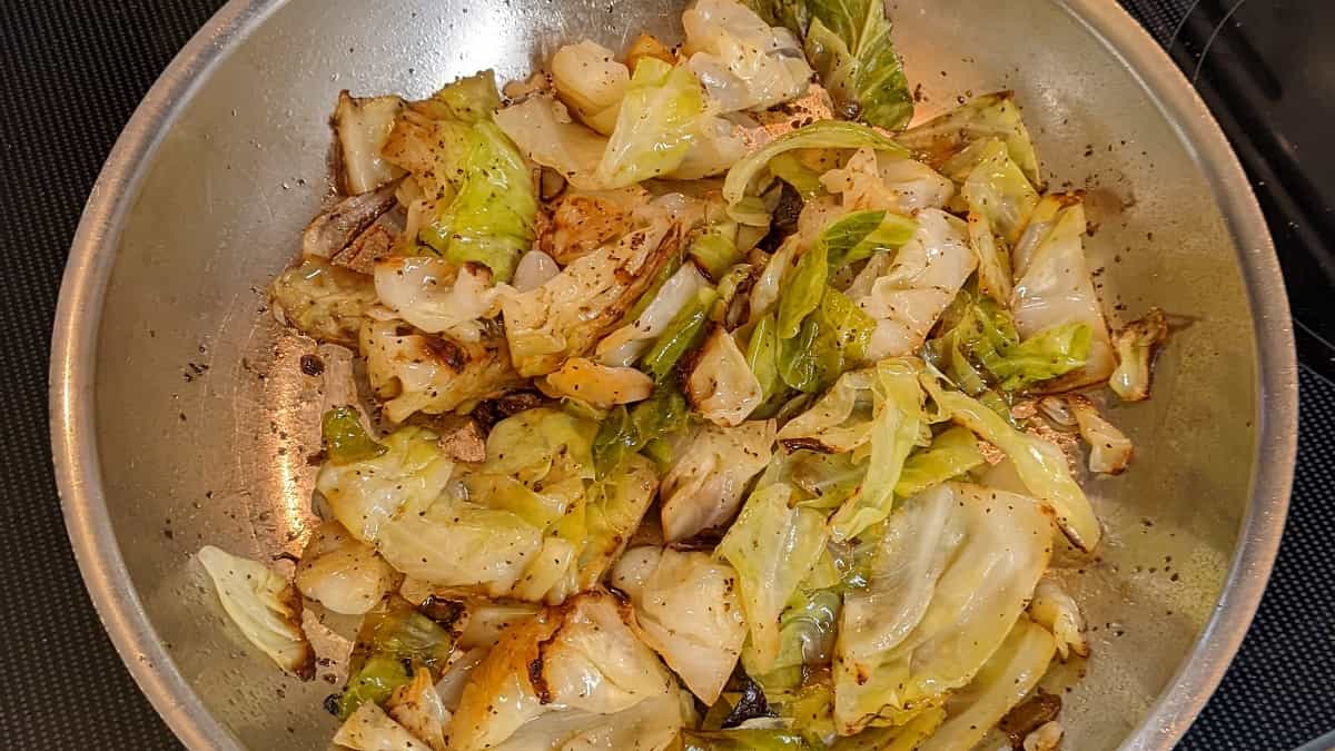 Easy SOUTHERN COOKED CABBAGE in a Skillet